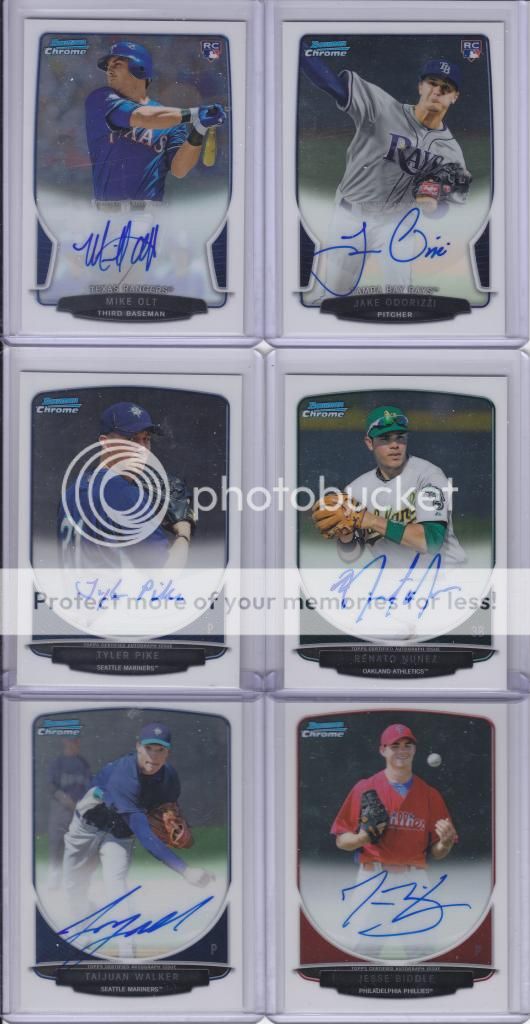 2013 Bowman Jumbo Case + Hobby Case: 3 1/1's Red, Orange Auto ...